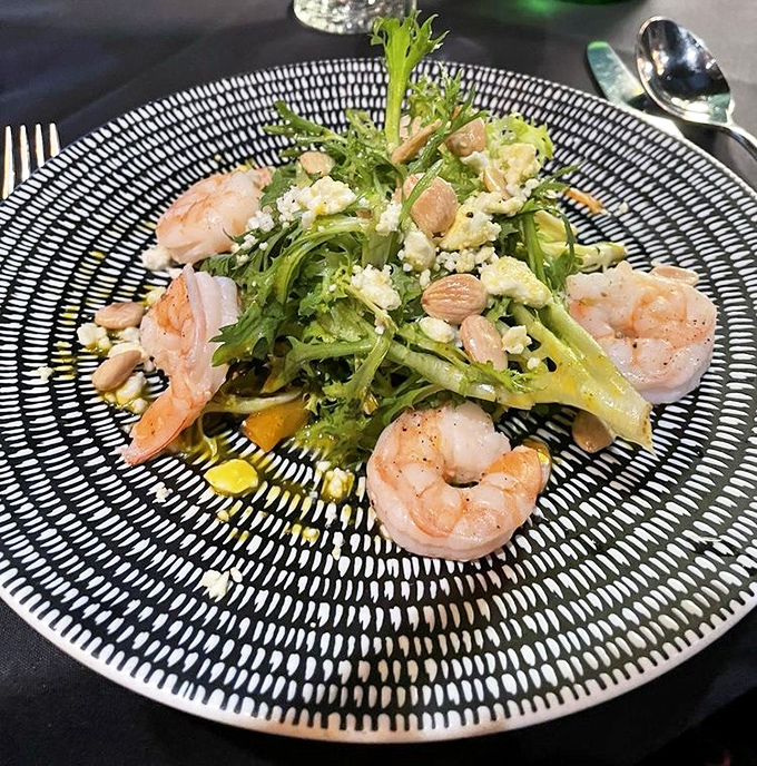 A salad that's having an identity crisis in the best possible way&mdash;part garden, part ocean, all delicious with those perfectly cooked shrimp.