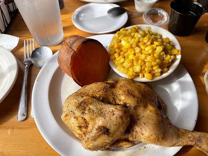 Proof that Brennan's isn't just about seafood. This perfectly roasted chicken with sweet corn would make any landlubber happy to come aboard.