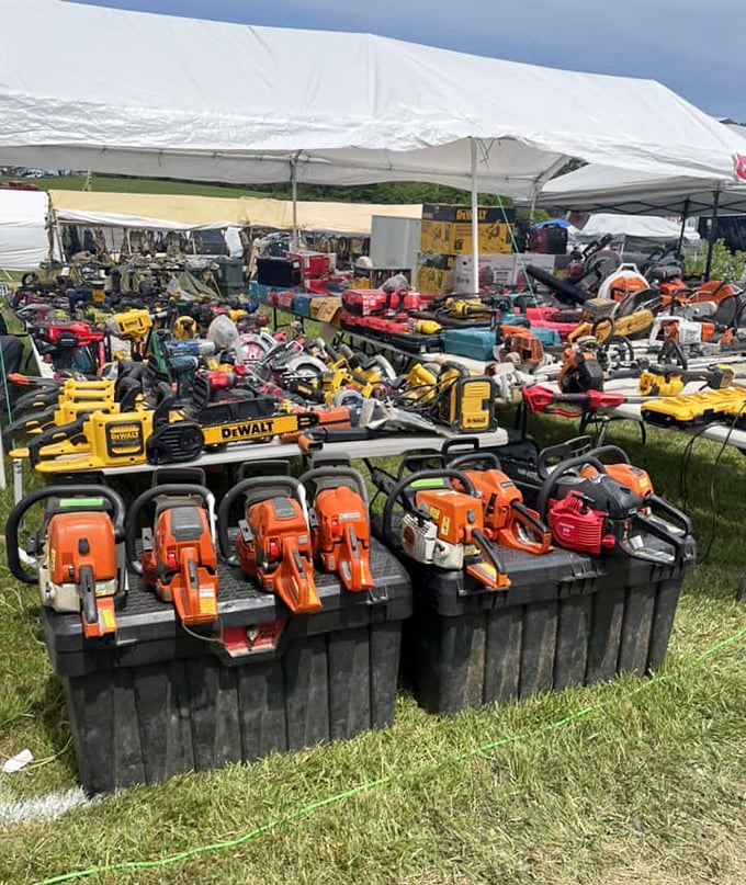 Power tool paradise, where second-hand DeWalts and Stihls promise new life in garages across Virginia and beyond.