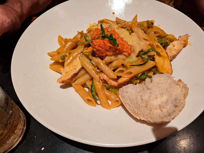 Pasta that doesn't just carry the seafood&mdash;it celebrates it. Each bite delivers a perfect balance of cream, spice, and treasures from the sea.