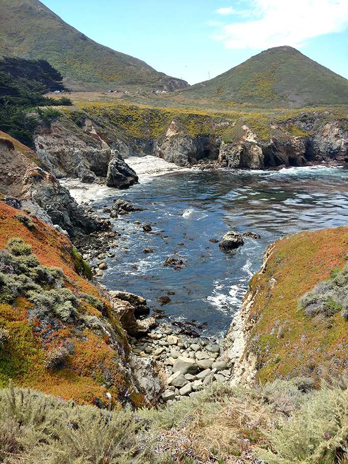A hidden cove reveals itself to those willing to venture beyond the obvious paths. Garrapata rewards the curious with private ocean theaters.