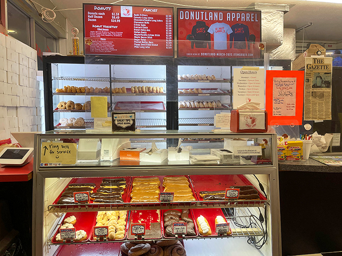 Democracy in action: everyone's equal when they're waiting for their donut fix.