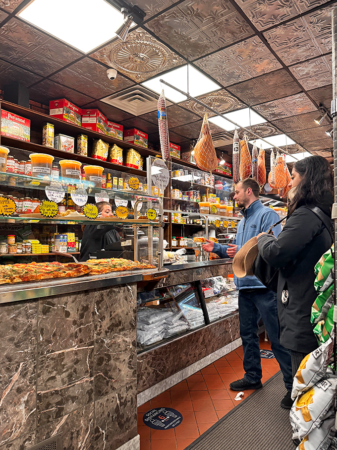 The deli case at Freddy's is like a museum where everything is edible&mdash;Italian meats, cheeses, and prepared foods beckon from behind glass.