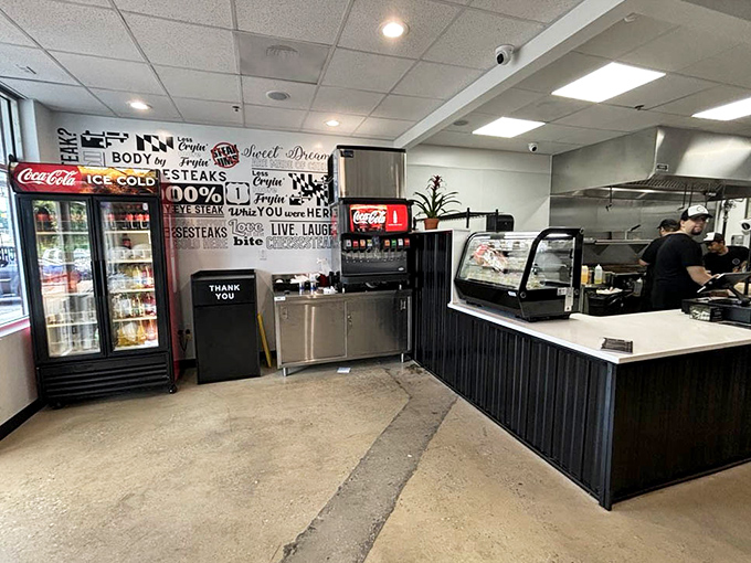 The command center – where beverages, sandwich assembly, and hungry customers converge in a well-designed space dedicated to satisfaction.
