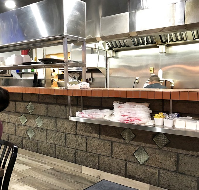 Where the magic happens – the kitchen pass reveals glimpses of the organized chaos that produces such consistently delicious food.