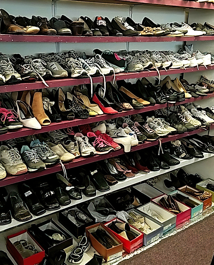 Shoe paradise where Cinderella would have multiple options. From sensible flats to statement heels, your next favorite pair is waiting.