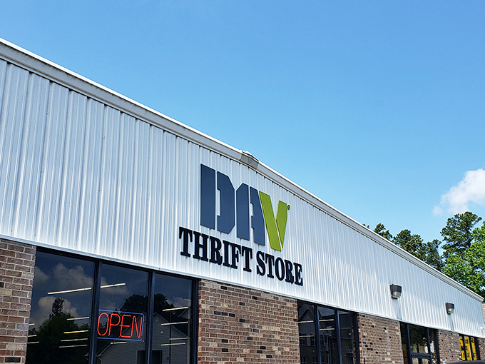 The iconic DAV sign stands as a beacon to bargain hunters&mdash;like the North Star for those navigating the seas of secondhand shopping.