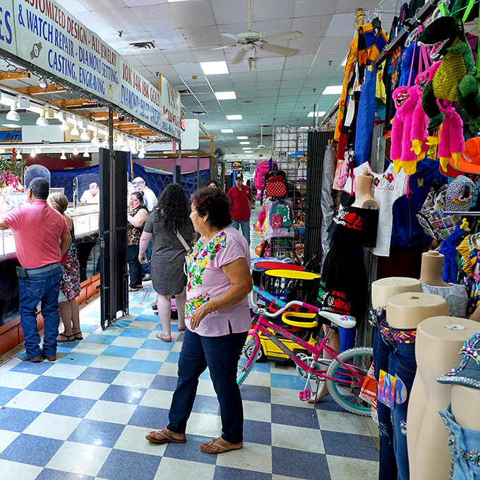 The weekend treasure hunt in full swing. Notice how everyone has that same expression&mdash;equal parts determination and the thrill of potential discovery.