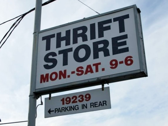 The no-nonsense signage tells you exactly what you need to know – this isn't fancy, but the treasures inside more than make up for it.