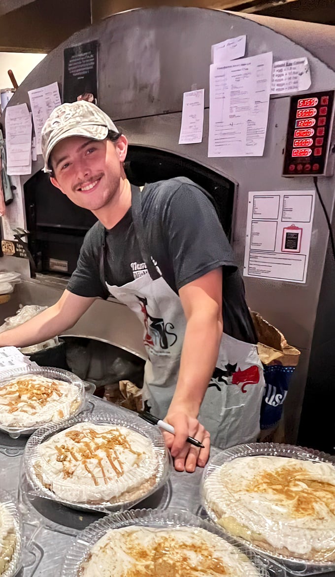 The smile says it all&mdash;baking isn't just a job, it's a calling. Those cream pies aren't just desserts, they're edible works of art.