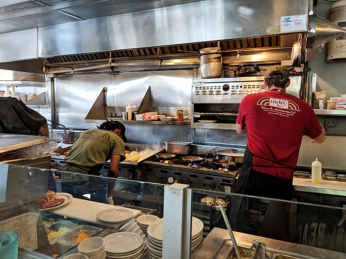 Where breakfast dreams come true. The open kitchen design lets you watch your waffle transform from batter to beautiful.