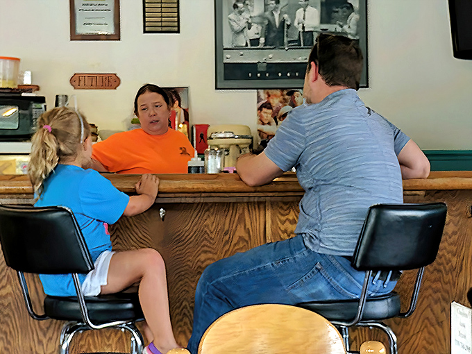 The counter service isn't just efficient&mdash;it's where multi-generational conversations happen between bites of homestyle cooking.