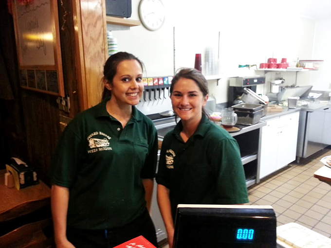 The friendly staff who make eating in a covered bridge feel like the most normal thing ever.