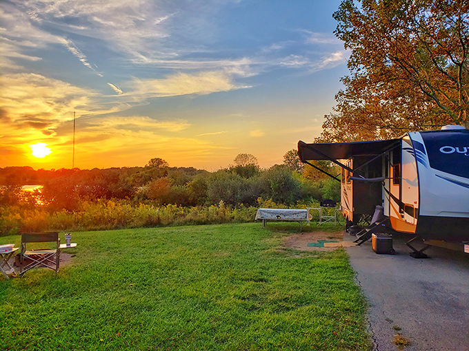 Camping with a view: where RV life meets five-star sunsets. The only alarm clock you'll need is the chorus of morning birds.