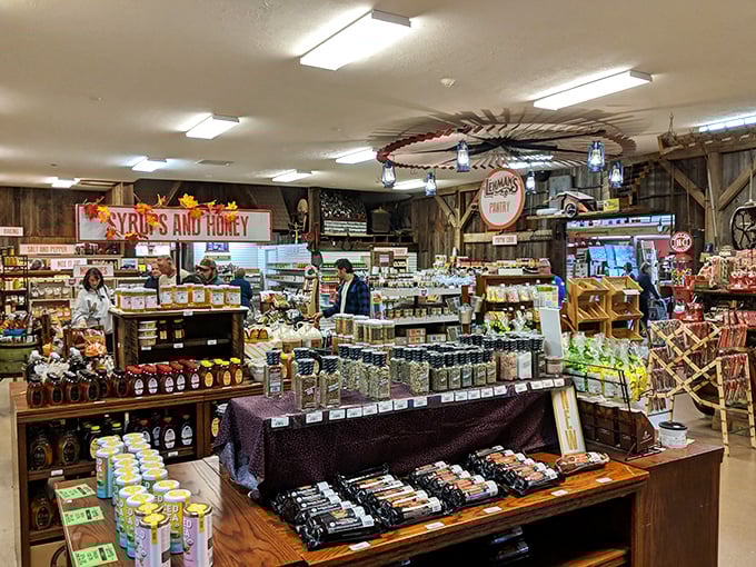 "Syrups and Honey" announces the sign above a treasure trove of natural sweeteners that would make Winnie the Pooh weep with joy.