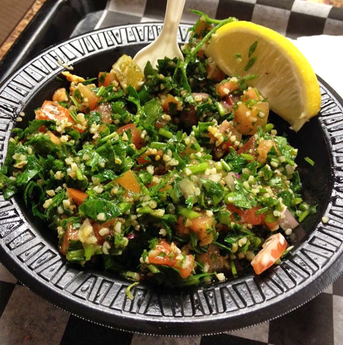 Tabbouleh that's parsley-forward as it should be&mdash;bright, lemony, and fresh enough to make you temporarily forget about meat.