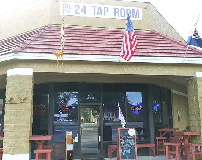 The 24 Tap Room proves you don't need big-city prices to enjoy craft beer variety. Your Social Security check can handle this happy hour.