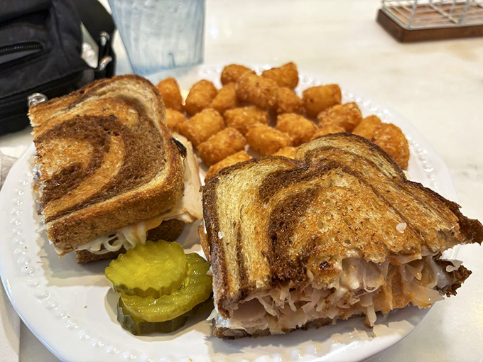 This turkey Reuben with golden tots isn't just lunch&mdash;it's proof that Blueberry Cafe excels beyond the breakfast hours.