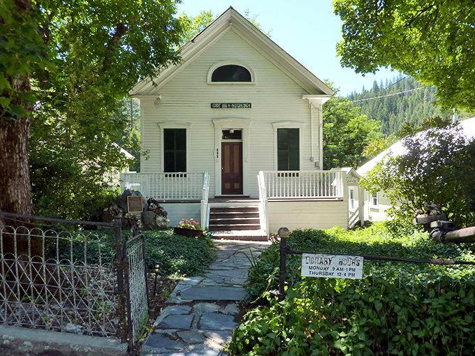 The historic United Methodist Church welcomes visitors with classic white clapboard charm. Sunday services with a view that rivals the sermon.