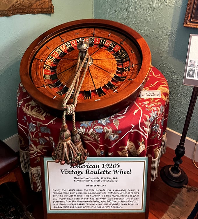 When gambling was glamorous. This vintage roulette wheel from the 1920s has seen more high-stakes drama than a season of "Succession."
