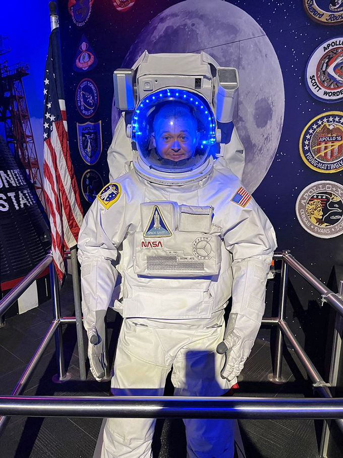 One small step for visitors... This spacesuit photo op lets you imagine life as an astronaut without the years of training.