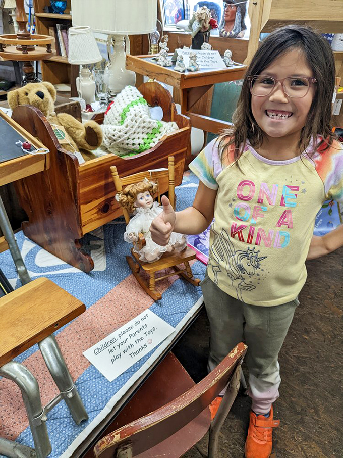 The joy of discovery lights up young faces too! Antique hunting spans generations, creating memories while hunting for treasures from the past.