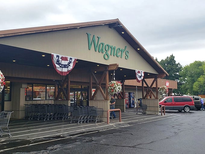 Wagner's Market stands ready for shoppers with those patriotic buntings suggesting that supporting local businesses might just be the most American thing you can do.