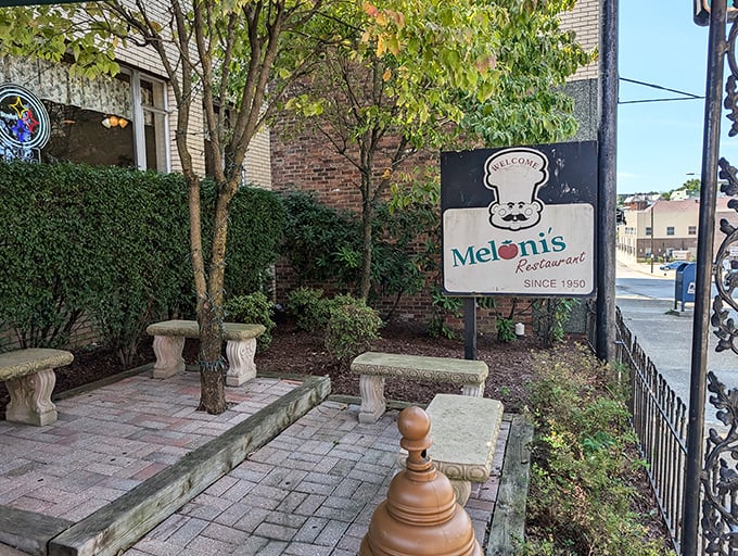 The welcoming entrance patio offers a moment of pause before diving into a meal that will have you plotting your return visit before the check arrives.