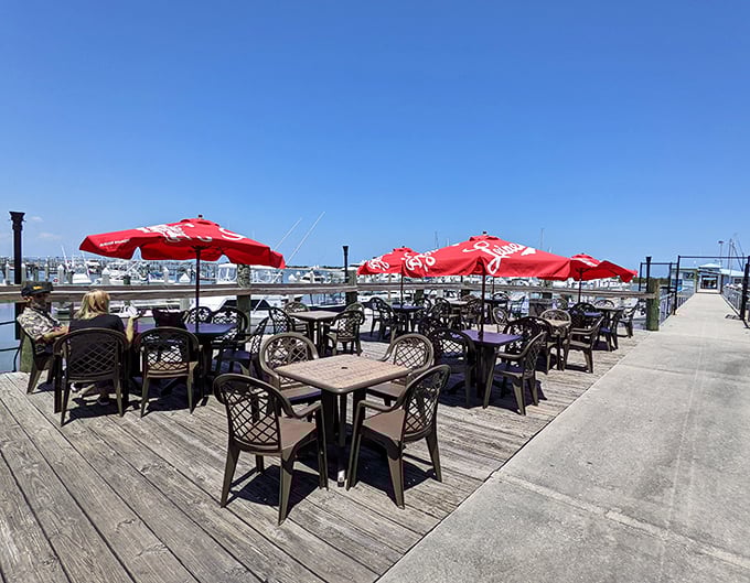 Waterfront dining where the view competes with the food for your attention, and everybody wins that contest.