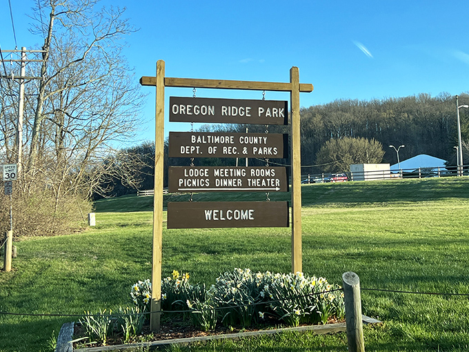 The welcome sign says it all&mdash;this isn't just a park, it's a community treasure offering everything from picnics to dinner theater.