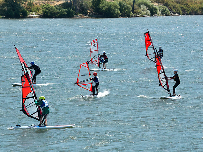 Colorful sails dance across the Columbia like confetti at the world's most scenic party you're invited to.