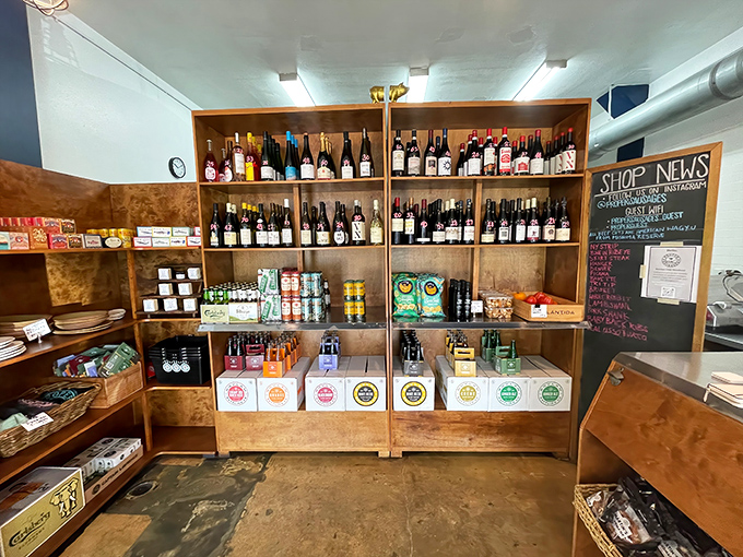 Their wine selection isn't an afterthought but a carefully curated collection designed to transform your sausage feast into a sophisticated dining experience.