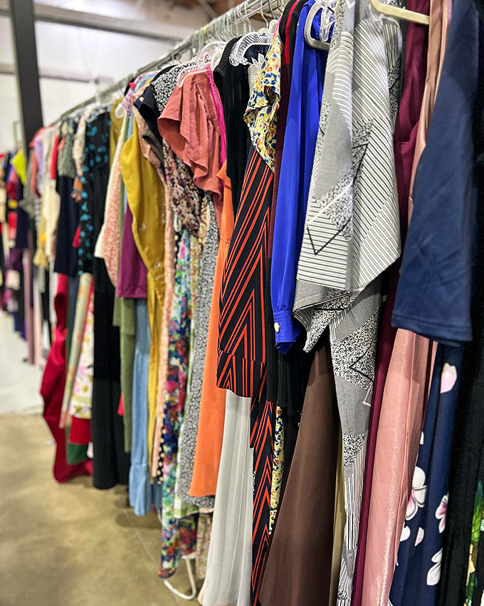 A rainbow of women's fashion where vintage meets contemporary. That striped dress is begging for its starring role in your summer wardrobe.