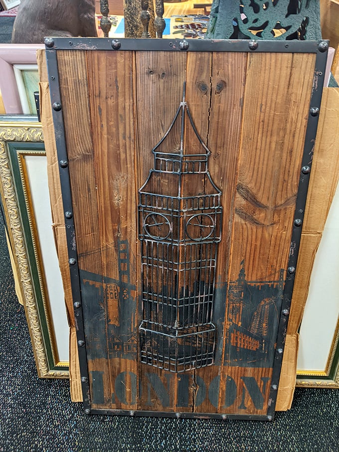 Rustic wall art featuring iconic architecture &ndash; perfect for adding character without breaking the bank.