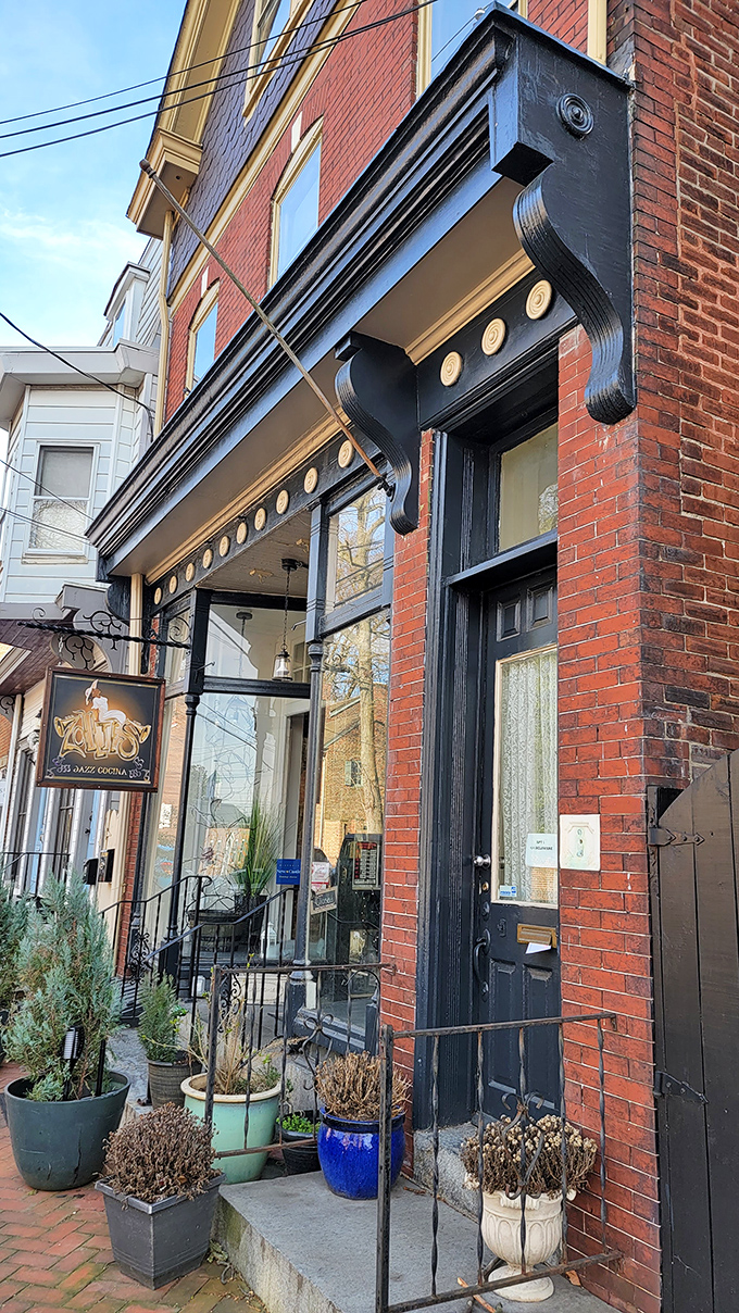 Zollies Jazz Cucina's architectural details whisper of bygone eras while promising contemporary flavors within its historic walls.