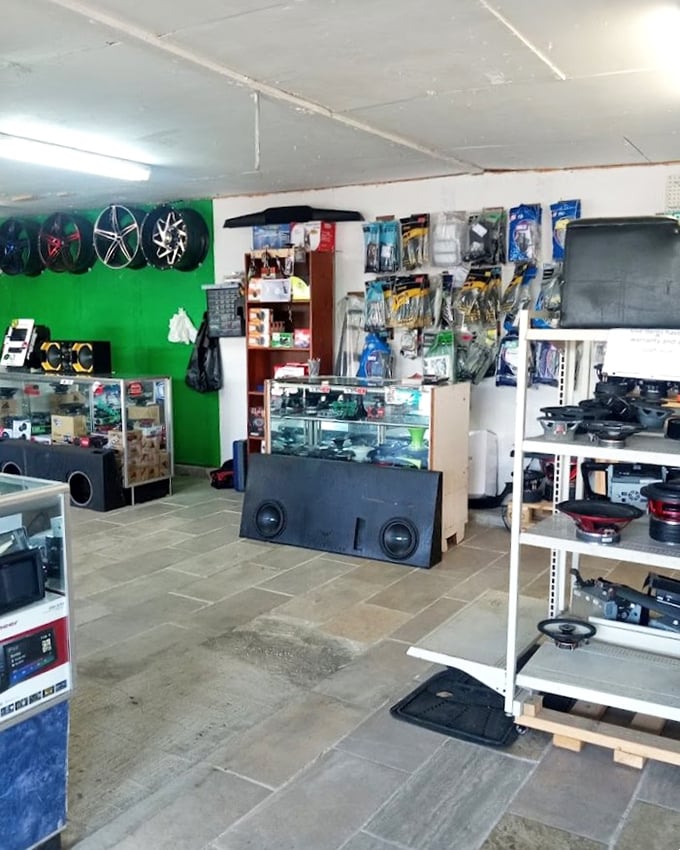 Car enthusiast heaven! This audio equipment and accessory collection proves your vehicle's interior deserves as much attention as its exterior. 