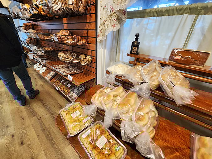 Bread, rolls, and pastries waiting for their forever homes&mdash;each one a testament to flour-dusted craftsmanship.