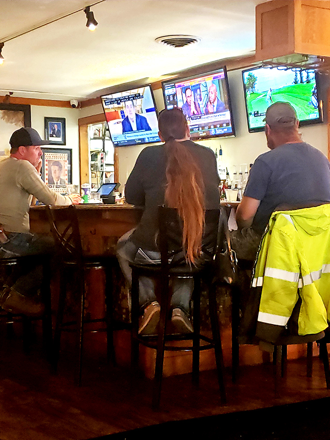The bar area offers front-row seats to both sports commentary and local gossip &ndash; sometimes it's hard to tell which provides better entertainment.