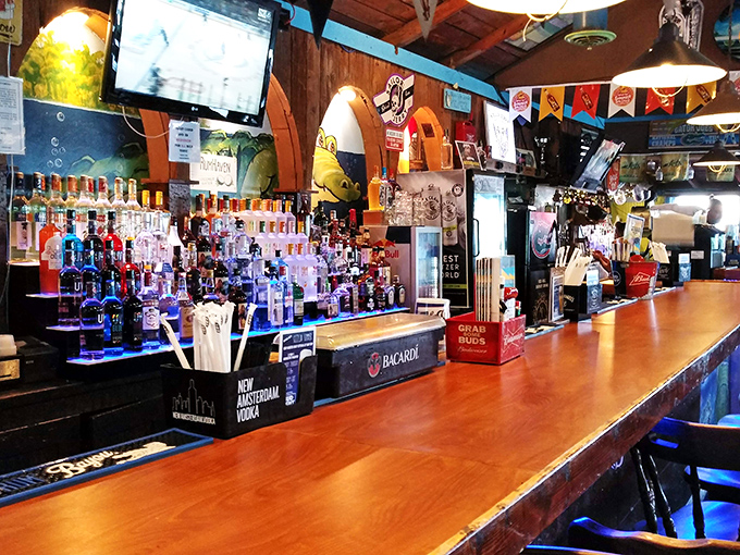 A bar stocked with possibilities—where bartenders don't just serve drinks, they're unofficial tour guides to liquid Florida.