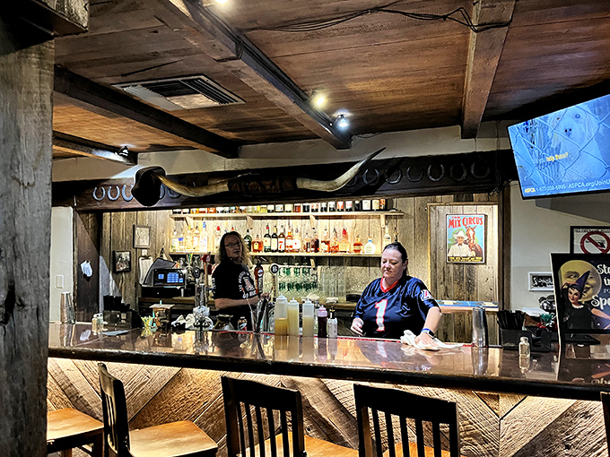 The bar balances rustic charm with the promise of libations that complement rather than compete with the star of the show&mdash;the meat.