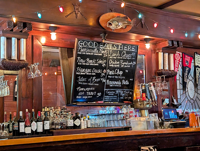 "GOOD EATS HERE" promises the chalkboard behind the bar, an understatement that ranks alongside "The Beatles were a decent band."