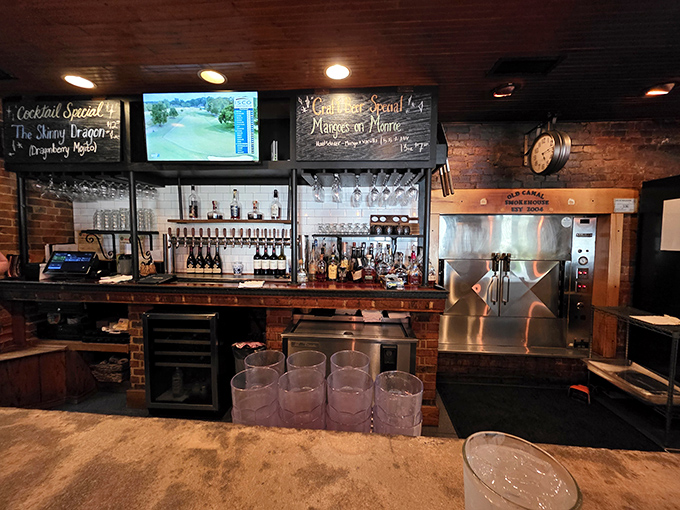 The bar area where craft cocktails meet small-town hospitality in the most delightful way.