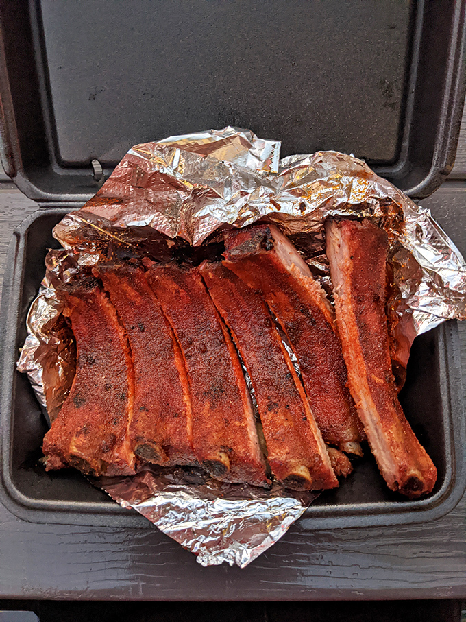 Ribs that make you question your previous relationships with BBQ. That smoke ring isn't just color&mdash;it's a flavor halo that's earned through hours of patience.