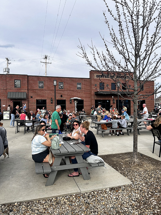On sunny days, these picnic tables become the hottest real estate in Hilliard, where strangers become friends over shared pastry recommendations.