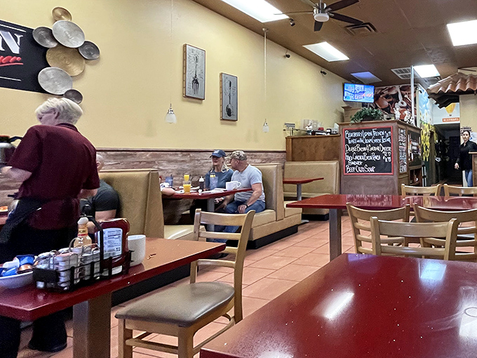 Cozy booths where countless weekend plans have been hatched over coffee refills and the lingering scent of bacon.