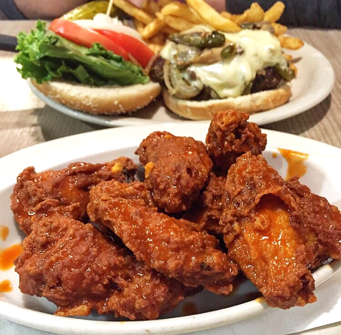 Buffalo wings with attitude&mdash;crispy, saucy, and unapologetically messy. Your shirt is already terrified, but your taste buds are cheering.