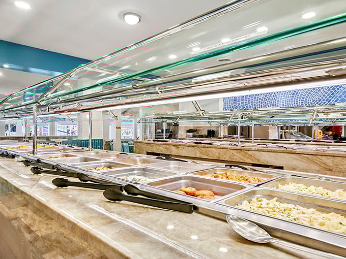 The buffet line&mdash;where dreams and dinner plates are filled in equal measure. Each tray holds a new adventure for your taste buds.