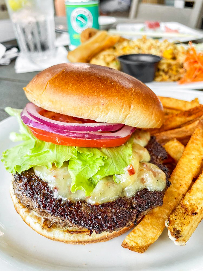 A perfect burger proves Harbor Docks isn't just a one-trick pony &ndash; they respect the art of beef as much as they do seafood.