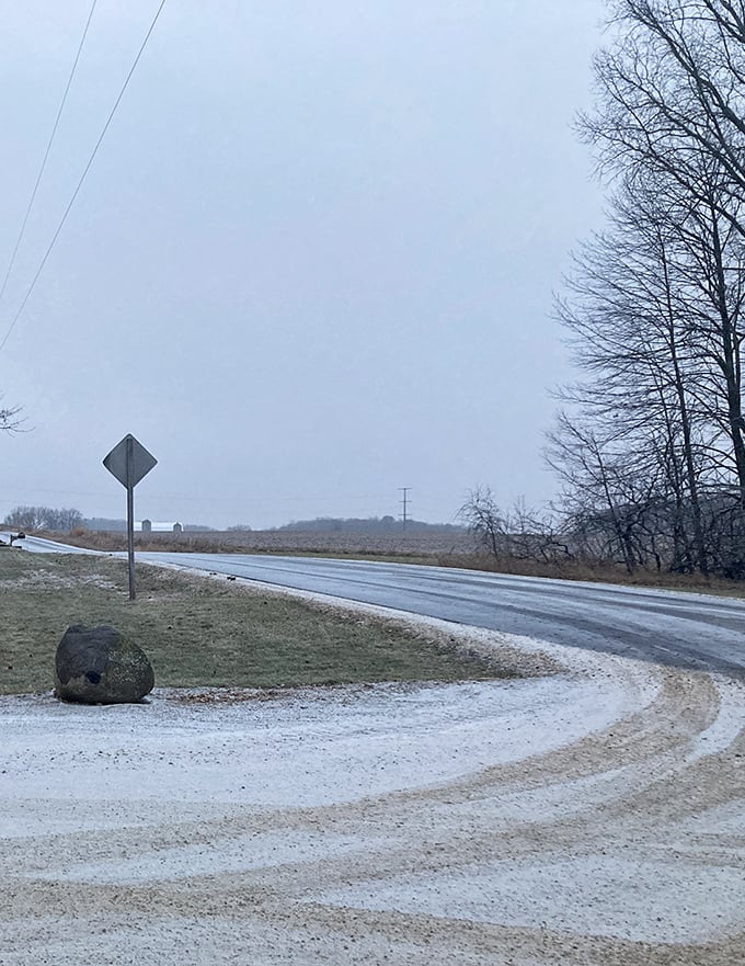 The rural road leading to Yoder's—where calories don't count and diet plans go to die. Some of life's best journeys end with pastry.