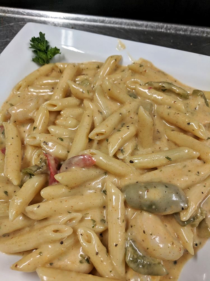 Cajun pasta that proves Berardi's mastery extends well beyond breakfast hours &ndash; spicy, satisfying, and worth saving room for.